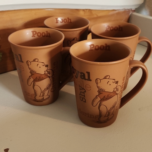 Disney | Kitchen | Winnie The Pooh Cups Set Of 4 | Poshmark